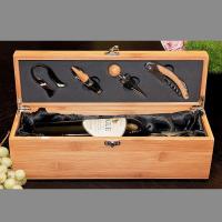China Tubular Wine Accessories Chess Wooden Box Handcrafted Holds 6 Bottles Plain Color for sale