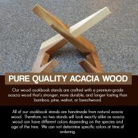 China Convenient Book Holder for Kitchen Adjustable Acacia Cookbook Stand Customized Size for sale