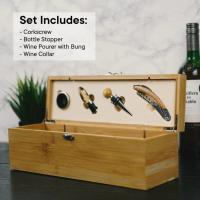 China Tubular Wine Accessories Chess Wooden Box Handcrafted Holds 6 Bottles Plain Color for sale