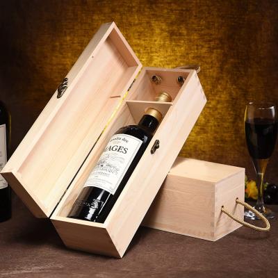 China Wood Type MDF Luxury Red Wine Paint Baking Wooden Gift Box With Handles and Acrylic Lid for sale