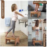 China 202405 Heavy Duty Portable Wooden Step Stool Nonslip and Convenient for Adults for sale