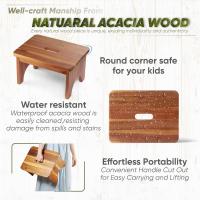 China 202405 Heavy Duty Portable Wooden Step Stool Nonslip and Convenient for Adults for sale