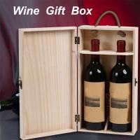 China Wood Type MDF Luxury Red Wine Paint Baking Wooden Gift Box With Handles and Acrylic Lid for sale