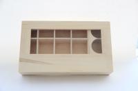 China Simple and Elegant Pine Wood Color Wooden Book Shaped Box for Custom Logo Packaging for sale