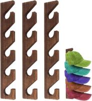 China Wall Mounted Wooden Hat Organizer for Caps 5-layer Vertical Hat Holder Display Rack for sale