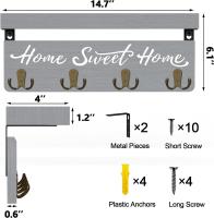 China Customized Shape Wood Key Holder Wall Mount Key Hanger Organize Your Key Collection for sale