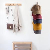 China Wall Mounted Wooden Hat Organizer for Caps 5-layer Vertical Hat Holder Display Rack for sale