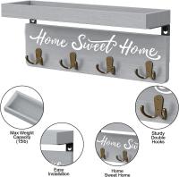 China Customized Shape Wood Key Holder Wall Mount Key Hanger Organize Your Key Collection for sale