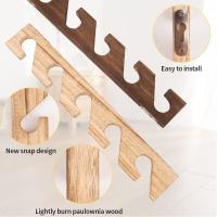 China Wall Mounted Wooden Hat Organizer for Caps 5-layer Vertical Hat Holder Display Rack for sale