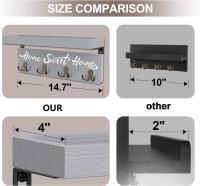 China Customized Shape Wood Key Holder Wall Mount Key Hanger Organize Your Key Collection for sale