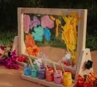 China Sample Charge and Printing 4 in 1 Wooden Table Easel for Professional Sample Results for sale