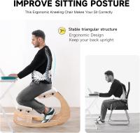 China Gifts Stores Improve Your Posture with an Angled Seat Wooden Ergonomic Rocking Chair for sale