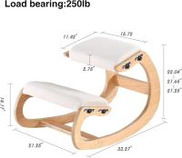 China Gifts Stores Improve Your Posture with an Angled Seat Wooden Ergonomic Rocking Chair for sale