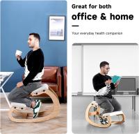 China Gifts Stores Improve Your Posture with an Angled Seat Wooden Ergonomic Rocking Chair for sale