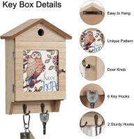 China 8 Hooks Wooden Key Holder for Wall Mount Household Key Rack Organizer and Space Saver for sale