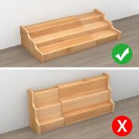 China 3 Tier Bamboo Expandable Display Shelf Gift Package Kitchen Cabinet Organizer Oem/Odm for sale
