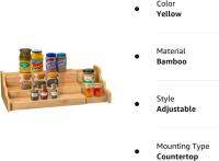 China 3 Tier Bamboo Expandable Display Shelf Gift Package Kitchen Cabinet Organizer Oem/Odm for sale