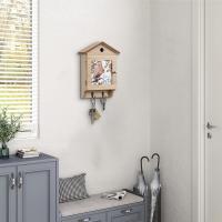 China 8 Hooks Wooden Key Holder for Wall Mount Household Key Rack Organizer and Space Saver for sale