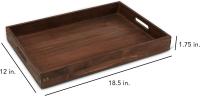 China Chopping Blocks Custom Service 18.5 X 12 Inches Large Rustic Coffee Couch And Sofa Serving Tray For Food for sale