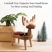 China Home Decorative Wooden Catchall Tray with Customized Shape 7.75