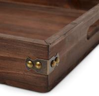 China Chopping Blocks Custom Service 18.5 X 12 Inches Large Rustic Coffee Couch And Sofa Serving Tray For Food for sale