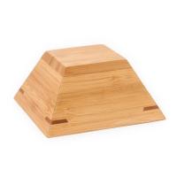 China Wooden Salad Bowl Set with Natural Bamboo Square Bowls and Dried Fruit Organizer for sale
