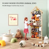 China Sample Charge Free or Will Be Returned Back Stuffed Animal Zoo Wood Soft Toy Storage for sale