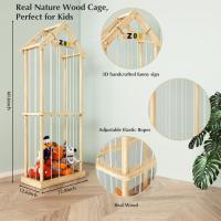 China Sample Charge Free or Will Be Returned Back Stuffed Animal Zoo Wood Soft Toy Storage for sale