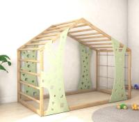 China Montessori Gym Bed Jungle Gym Toddler Bed Indoor Playhouse Platform Bed As your request Mail packing Y for sale