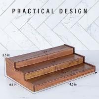 China BAMBOO 3-Tier Waterproof Non Skid Shelf Wooden Spice Rack Organizer for Kitchen Design for sale