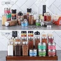 China BAMBOO 3-Tier Waterproof Non Skid Shelf Wooden Spice Rack Organizer for Kitchen Design for sale
