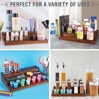 China BAMBOO 3-Tier Waterproof Non Skid Shelf Wooden Spice Rack Organizer for Kitchen Design for sale