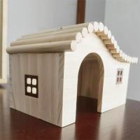 China Gift Craft Animal Bed Industrial Wooden Hedgehog House for Climbing Cute Natural Wood for sale