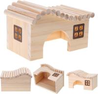 China Gift Craft Animal Bed Industrial Wooden Hedgehog House for Climbing Cute Natural Wood for sale