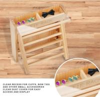 China Stylish Look Wall Mounted Wooden Tie Organizer Belt Hanger Tie Holder for Space Saving for sale