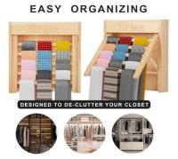 China Stylish Look Wall Mounted Wooden Tie Organizer Belt Hanger Tie Holder for Space Saving for sale
