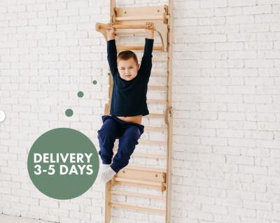 China 202405 Swedish Ladder 4in1 Toddler Climbing Gym with Triangle Climber and Kids Table for sale