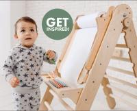 China 202405 Swedish Ladder 4in1 Toddler Climbing Gym with Triangle Climber and Kids Table for sale