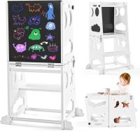 China Children Kitchen Step Stool Learning Standing Tower with Adjustable Platform Mail Packing for sale