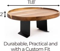 China Customized Logo Acacia Couch Tray for Eco-friendly Adjustable Wooden Sofa Arm Table for sale