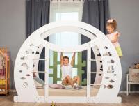 China Montessori Climbing Bed with Climbing Wall Modern Design Kids Play Bed Frame by OEM for sale