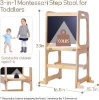 China Adjustable Platform Standing Tower Customized Logo Accepted Toddler Wooden Step Stool for sale