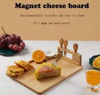 China Free Sample Charge Bamboo Cheese Board and Knife Set for Charcuterie Cutting for sale