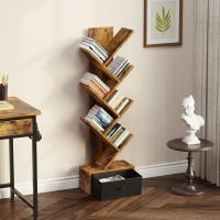 China Handmade 7-Tier Industrial Rustic Vintage Storage Rack Tree Bookshelf With Open Shelves for sale
