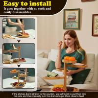 China Party Display Stand Wooden Cupcake Tower Set with Customized Logo and Foldable Stand for sale