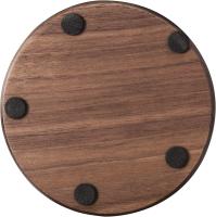 China Cup holder mat 4 Inch Natural Bamboo Eco-Friendly Wooden Coasters with Metal Holder for sale