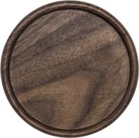 China Cup holder mat 4 Inch Natural Bamboo Eco-Friendly Wooden Coasters with Metal Holder for sale