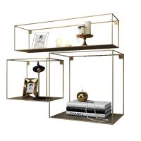 China NO Inflatable Wooden Wall Storage Shelf with Modern Design Metal and Solid Wood Shelves for sale