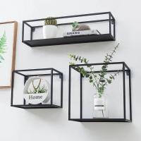 China NO Inflatable Wooden Wall Storage Shelf with Modern Design Metal and Solid Wood Shelves for sale