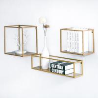 China NO Inflatable Wooden Wall Storage Shelf with Modern Design Metal and Solid Wood Shelves for sale